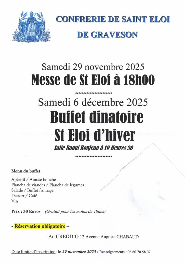 Buffet dinatoire de la Confrérie de Saint Éloi – Journal Farandole